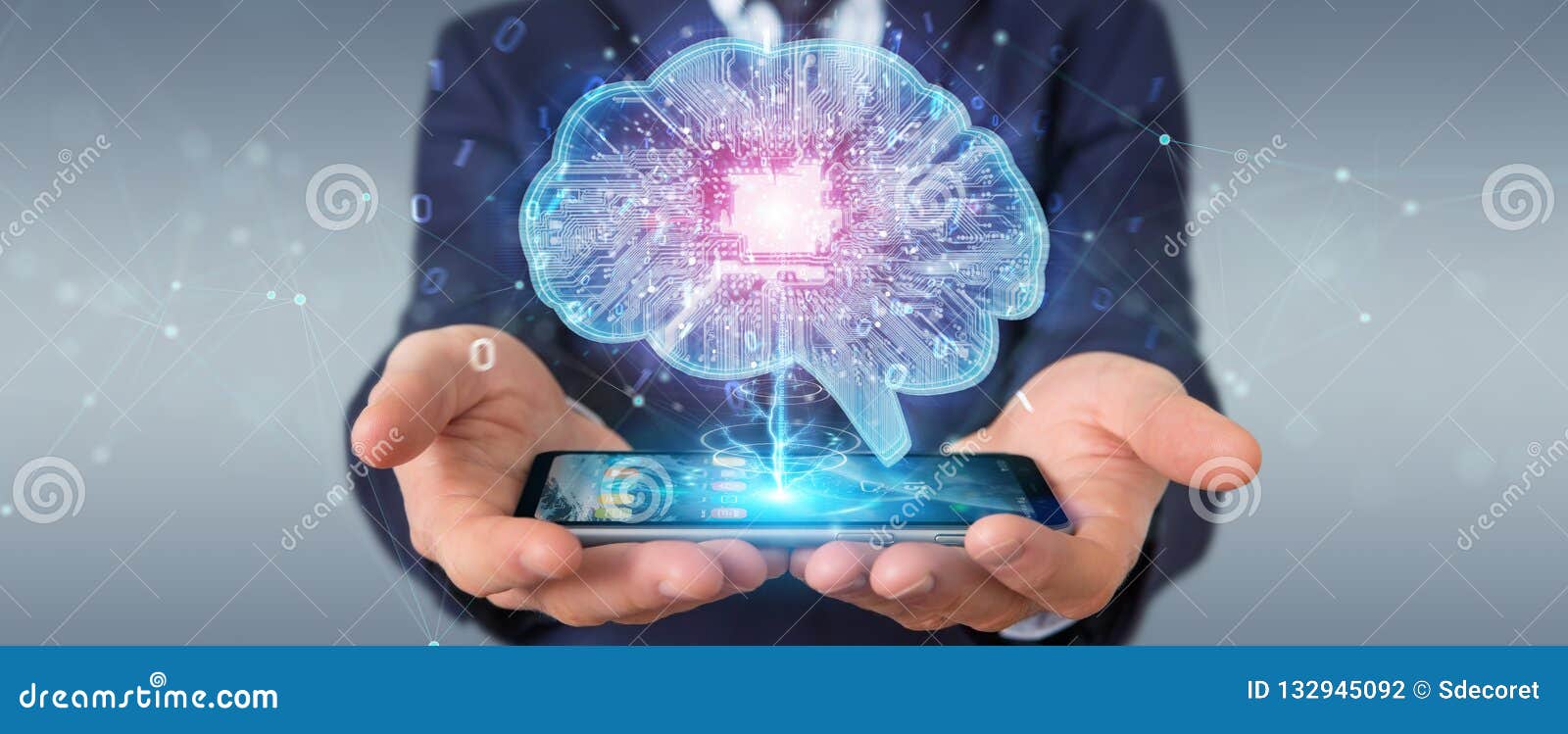 Businessman Creating Artificial Intelligence in a Digital Brain Stock ... Businessman Creating Artificial Intelligence in a Digital Brain Stock ...