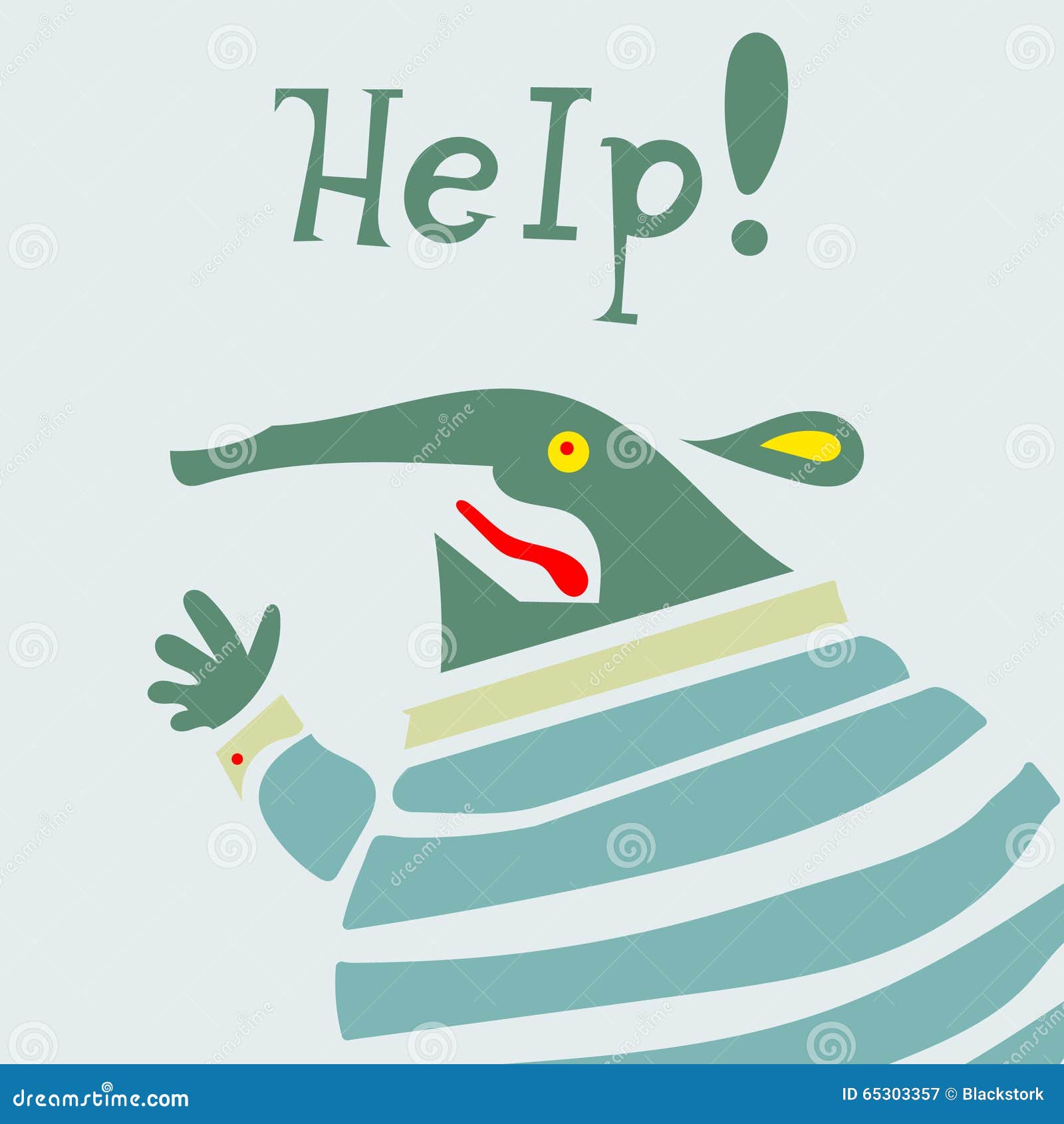 Businessman Creature Needs Help Stock Vector - Illustration of human ...