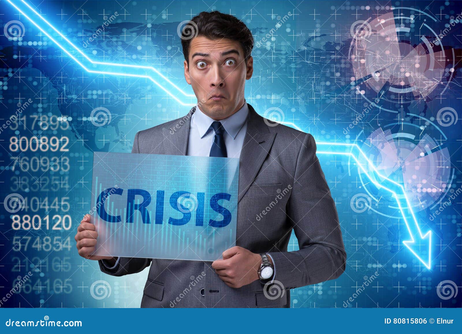 The Businessman in Crisis Business Concept Stock Photo - Image of ...