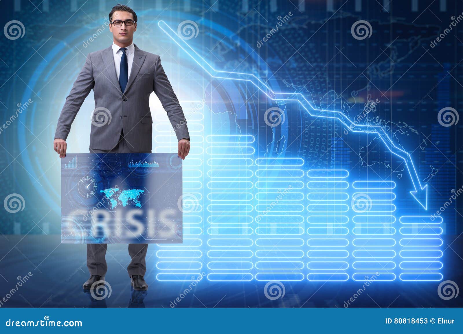 The Businessman in Crisis Business Concept Stock Image - Image of ...