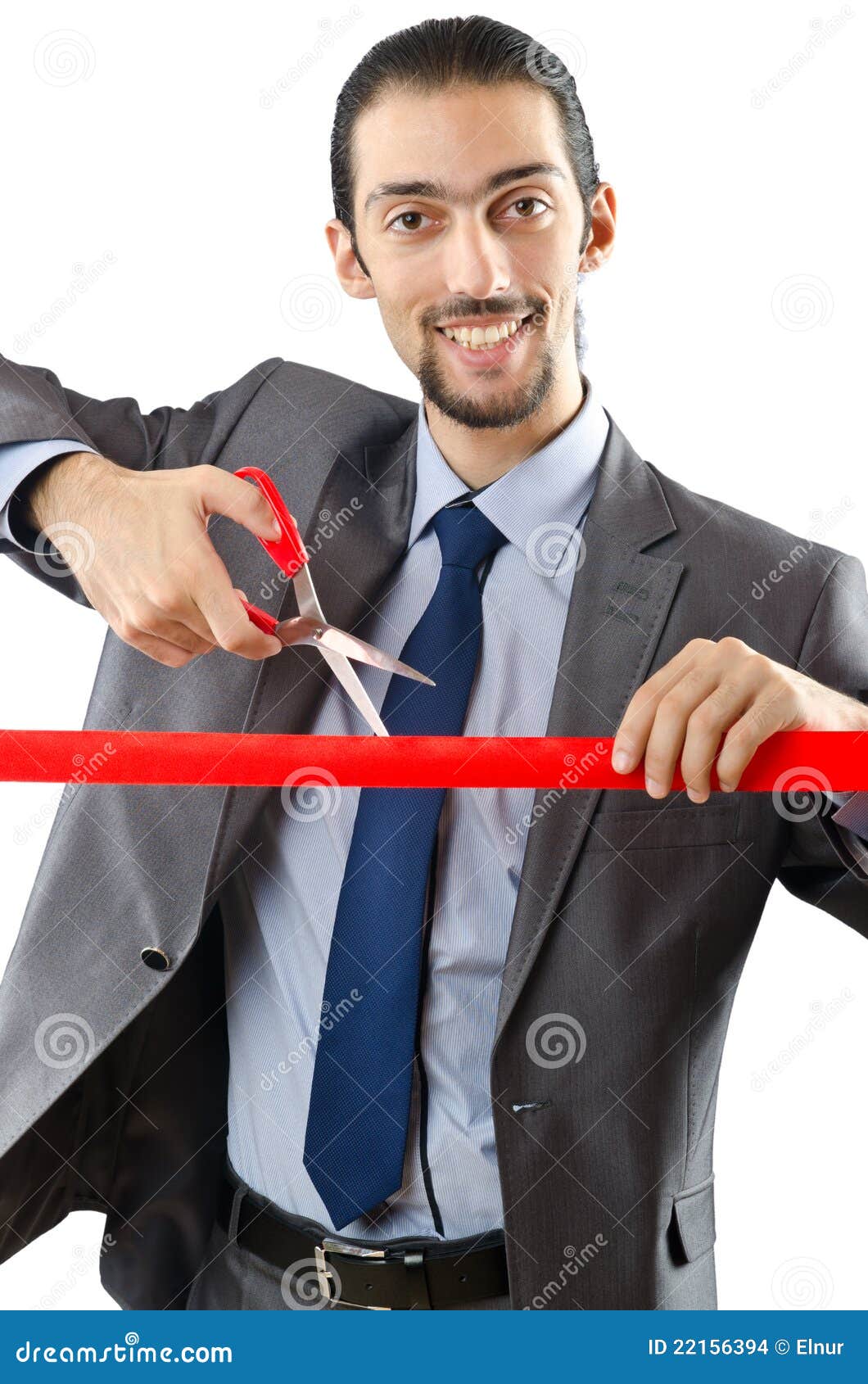 Businessman Crossing Finish Line Stock Photo - Image of ready, start ...