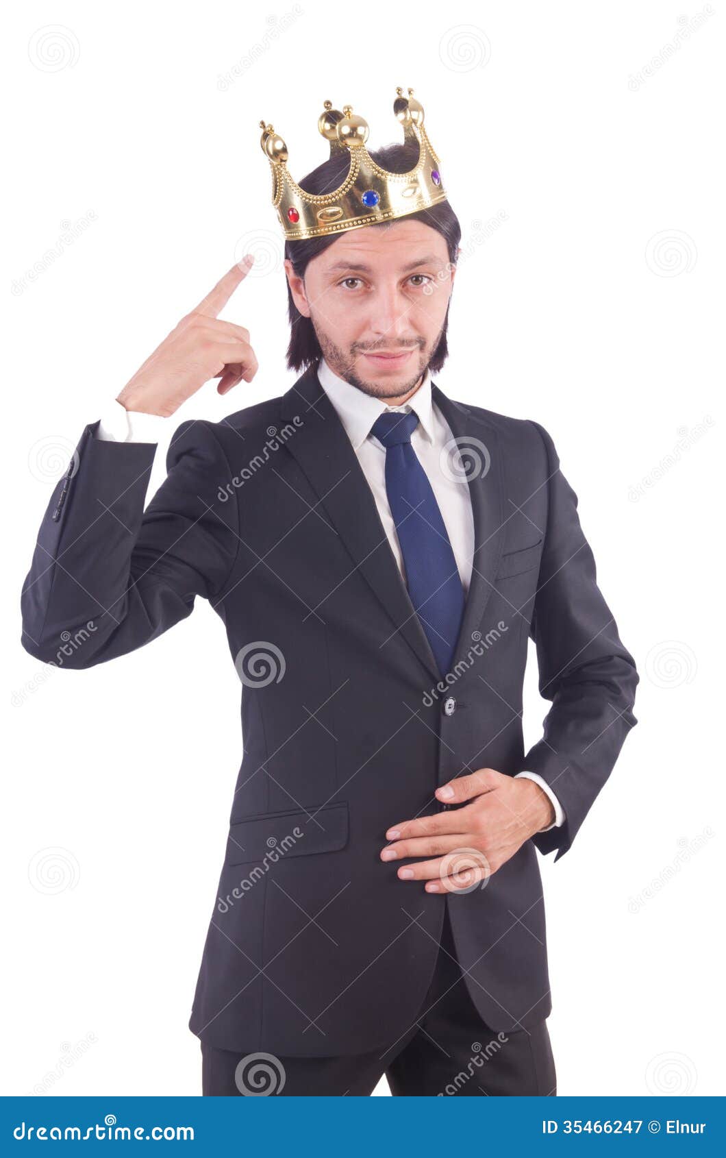 Businessman with crown stock image. Image of corporate - 35466247