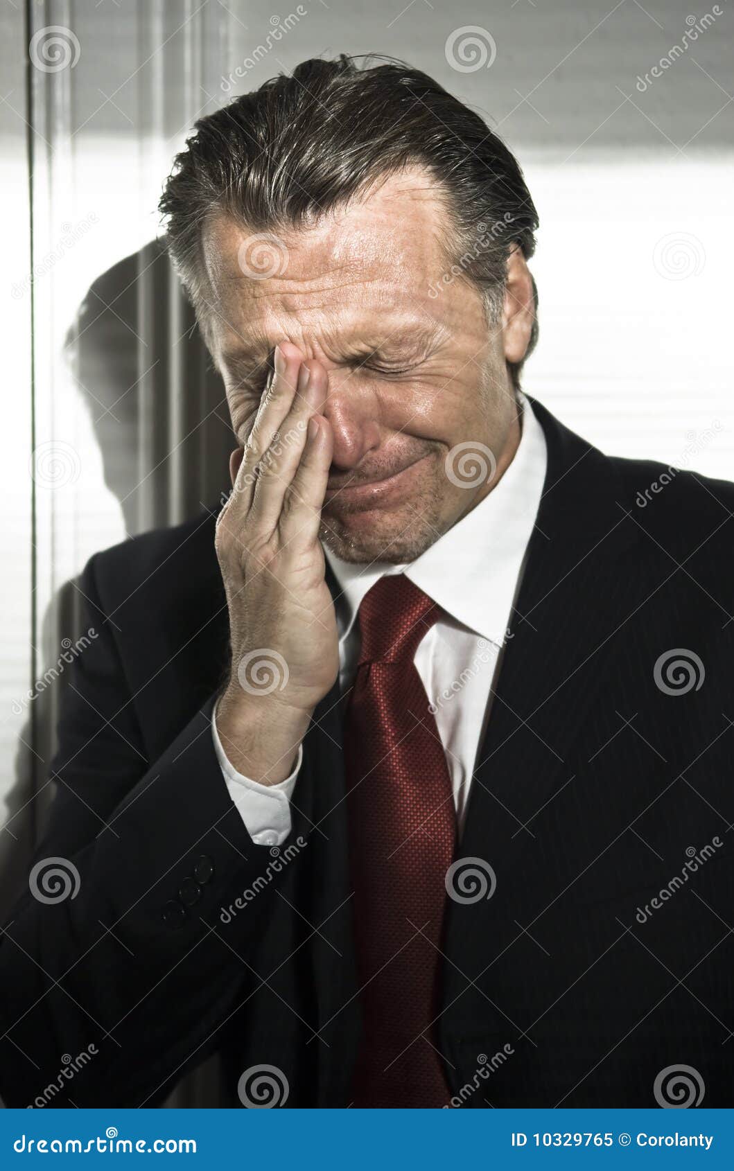 Businessman crying. stock image. Image of estate, recession - 10329765