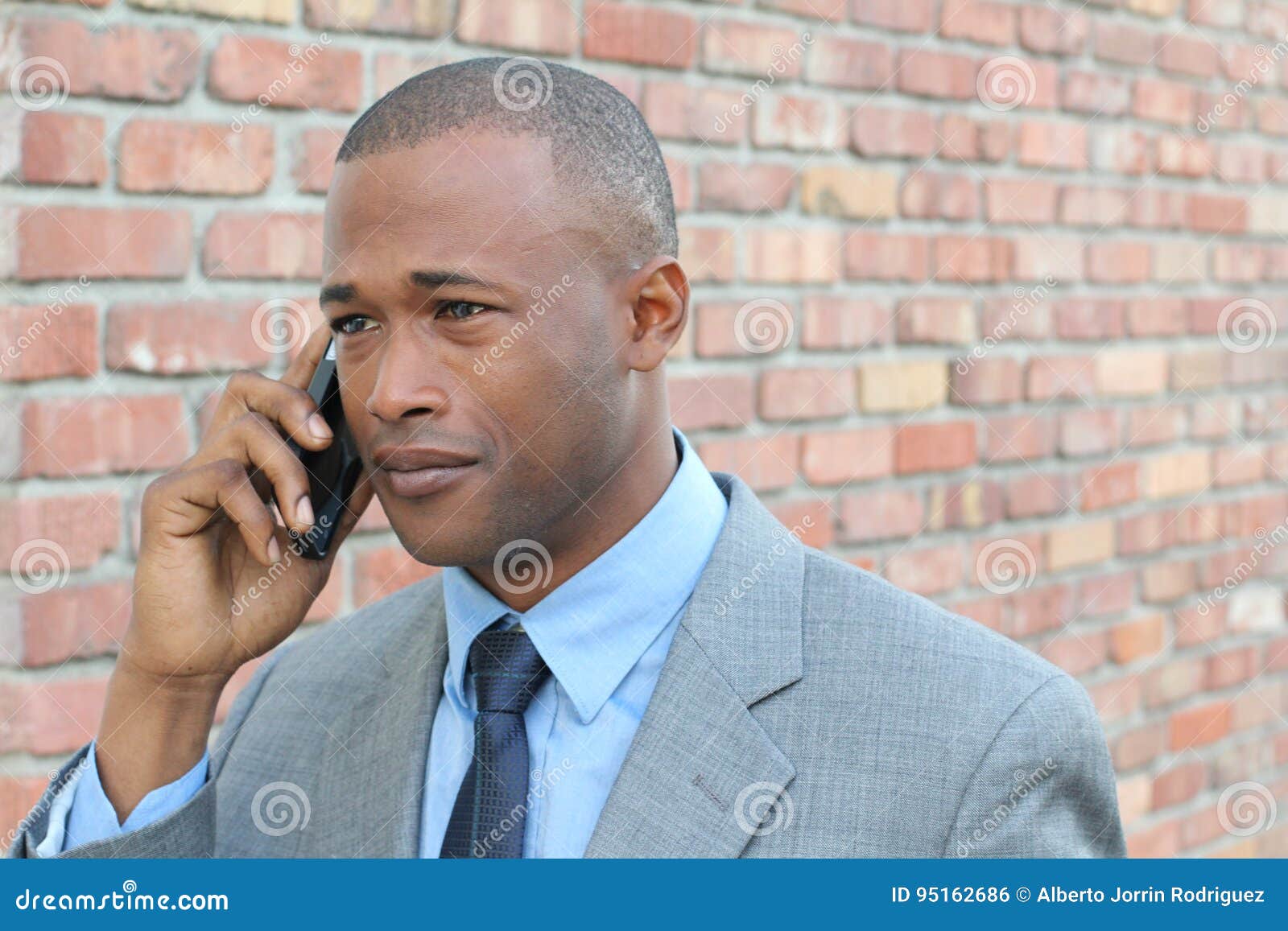 Businessman Crying while Calling by Phone Stock Photo - Image of face ...