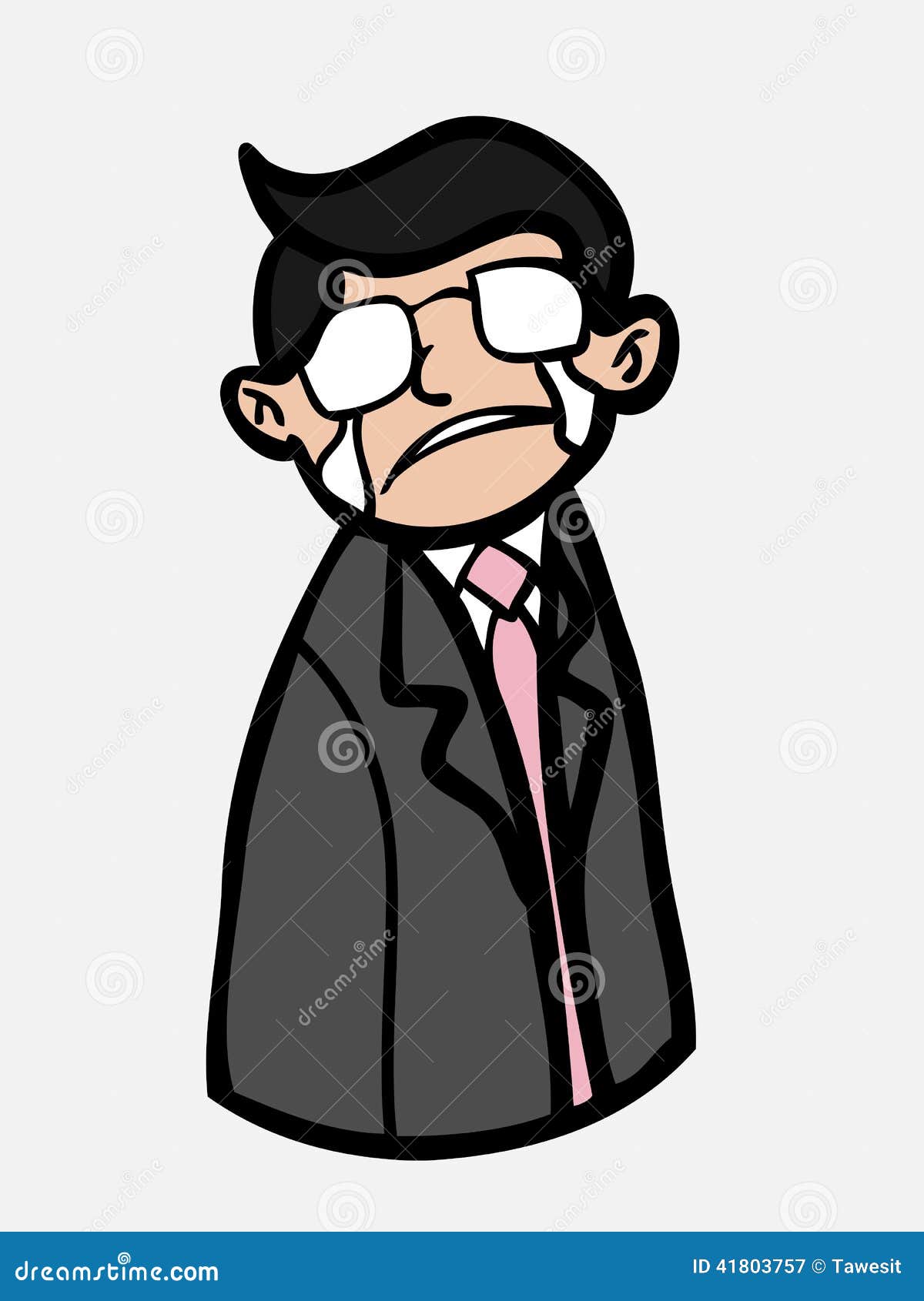 Man Or Businessman Crying When Working On Computer In Office, Vector ...