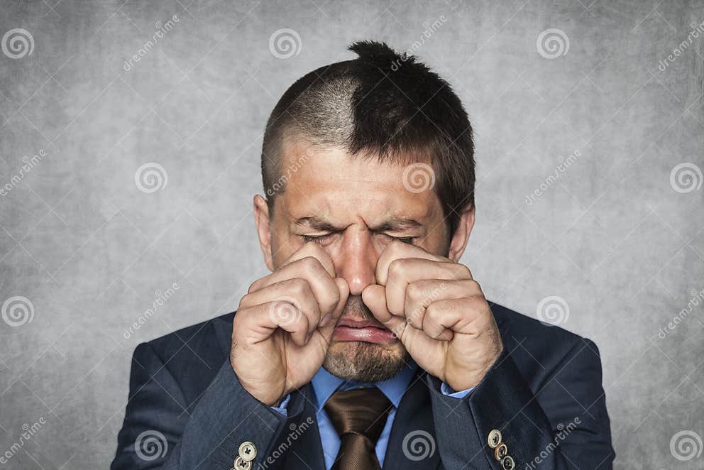 Businessman is crying stock image. Image of lost, caucasian - 45426625