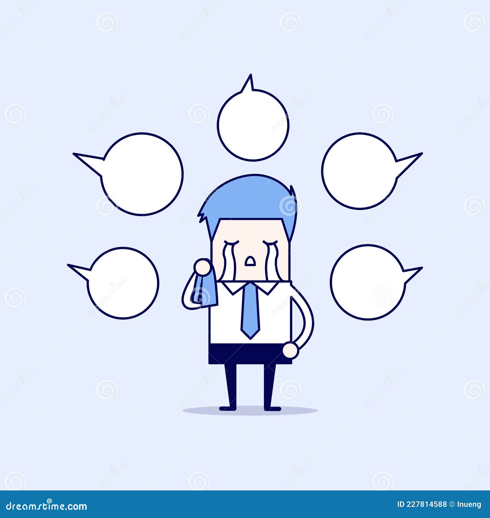 Negative Comment From Social Media That Make You Feel Depressed Cartoon ...