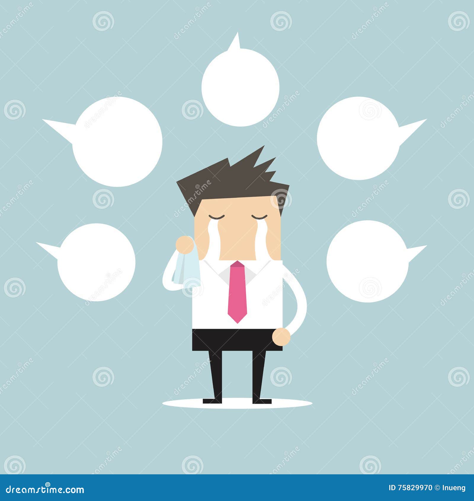 Negative Comment From Social Media That Make You Feel Depressed Cartoon ...