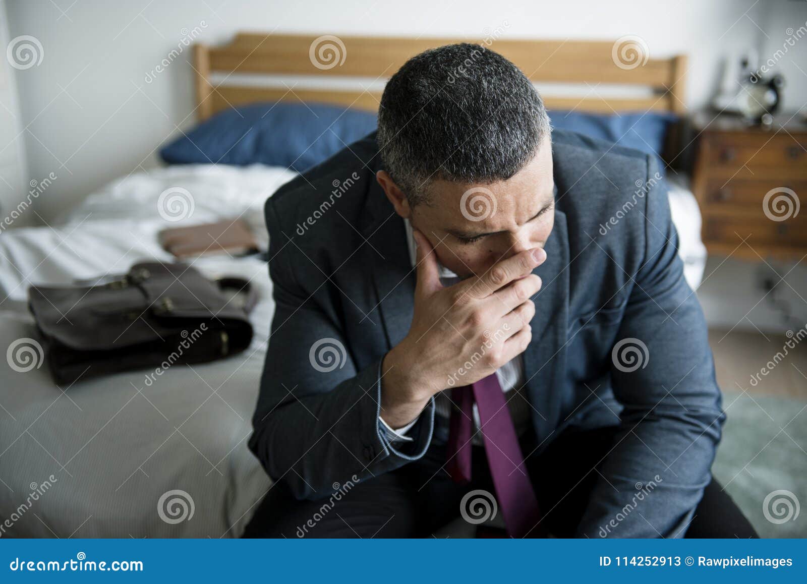 A Businessman Crying in the Room Stock Image - Image of businessman ...