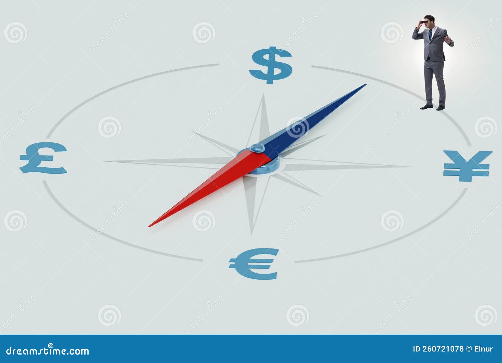 Businessman in Currency Trading Concept with Compass Stock Photo ...