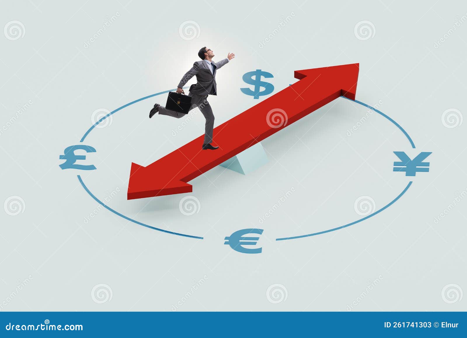 Businessman in Currency Trading Concept with Compass Stock Image ...