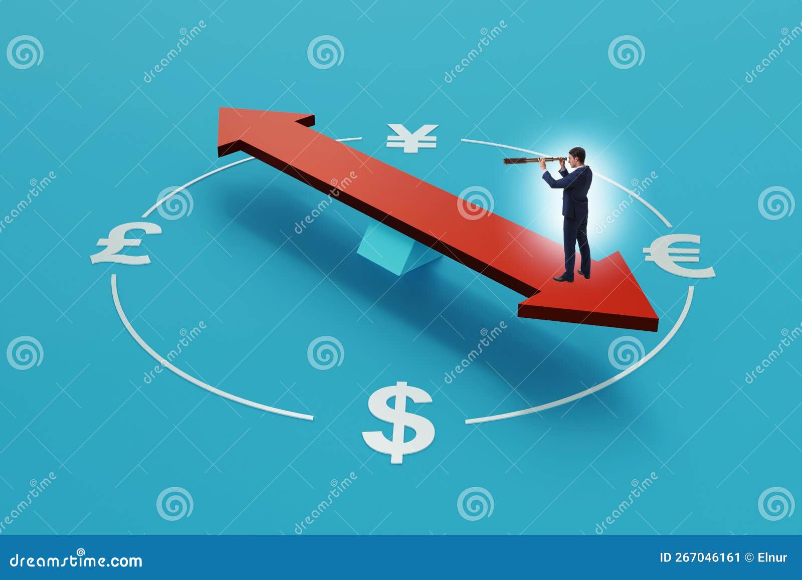 Businessman in Currency Trading Concept with Compass Stock Image ...