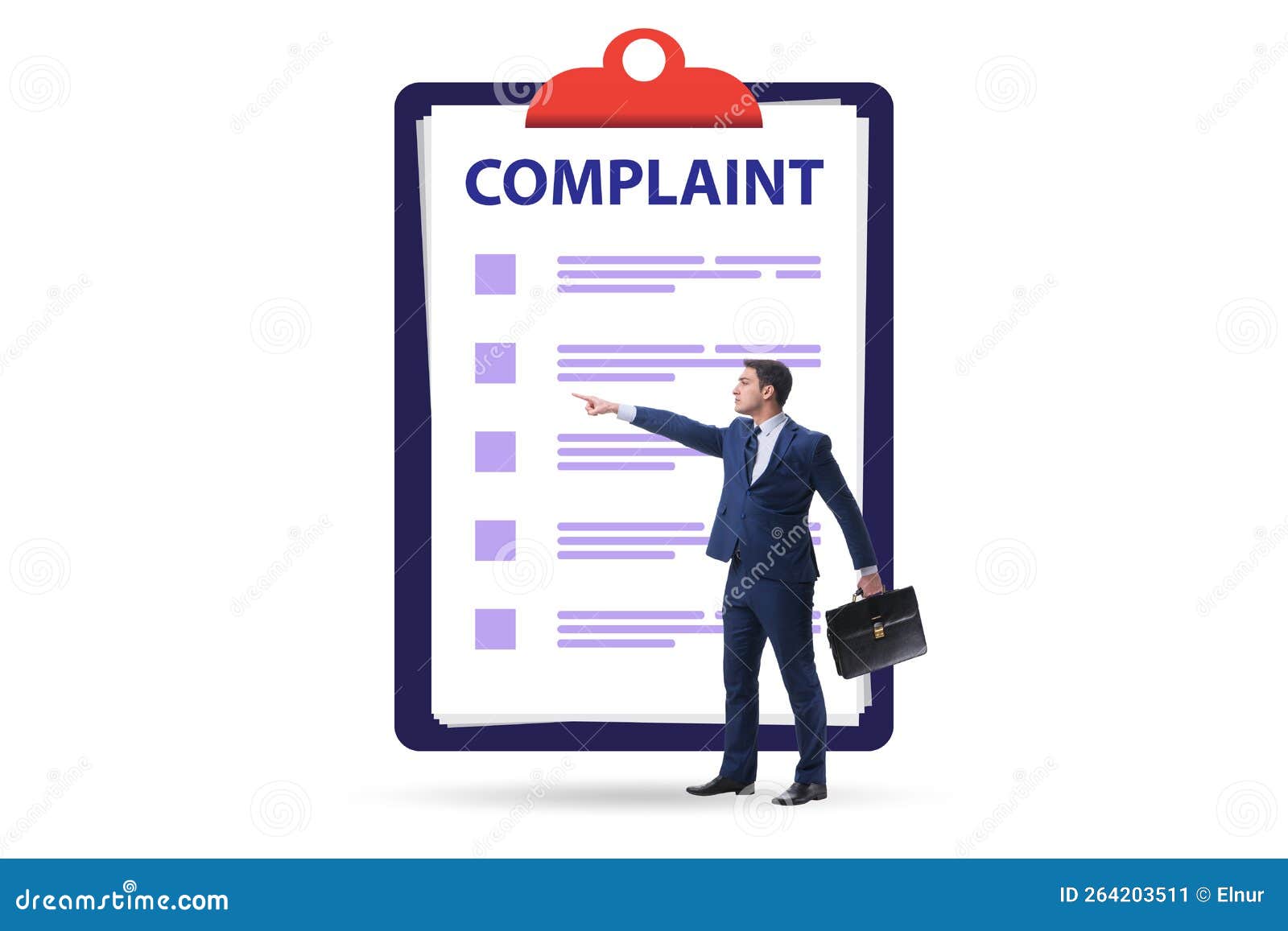 Businessman in Customer Complaint Concept Stock Illustration ...