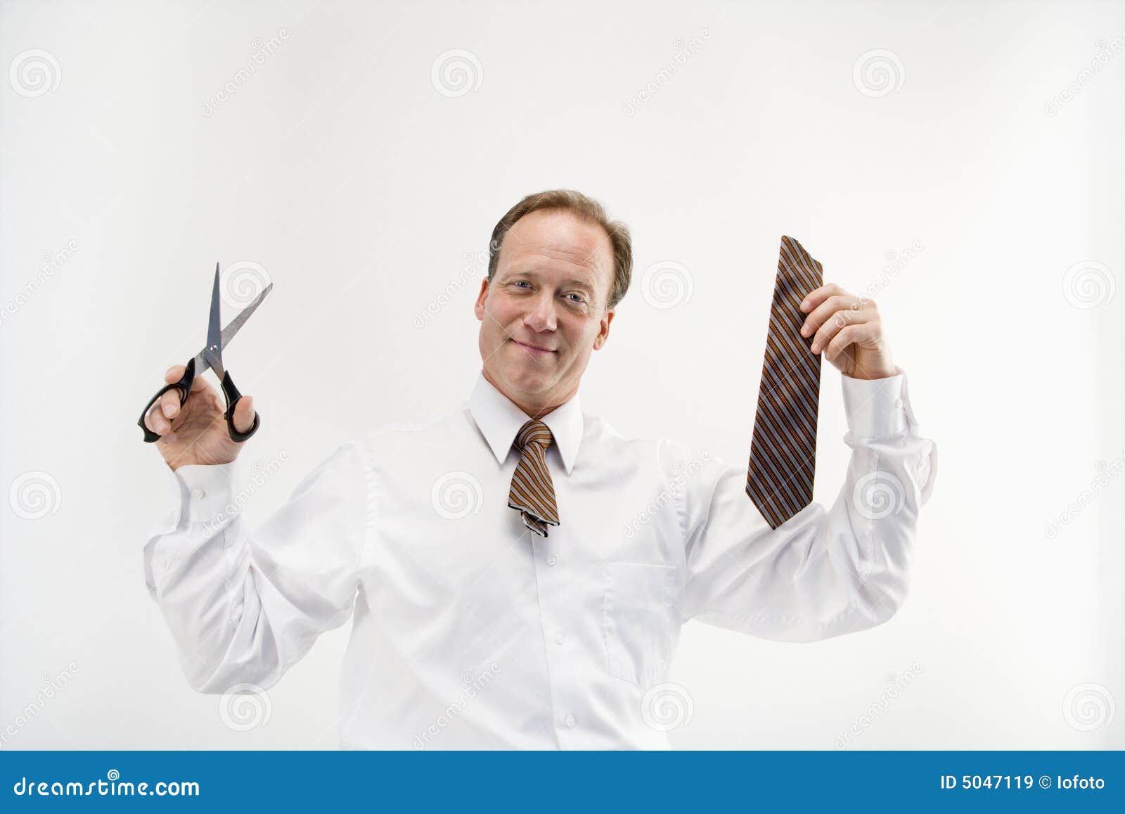 Businessman with cut tie stock image. Image of smile, expression - 5047119