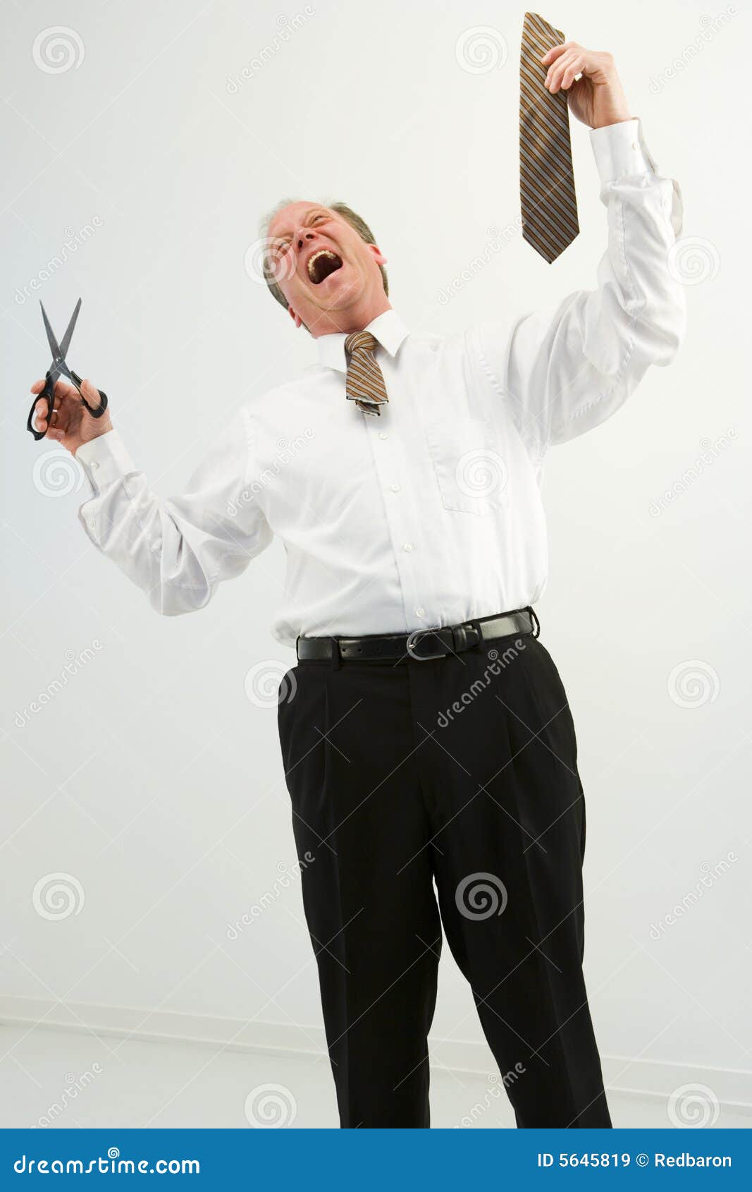 Businessman with cut tie stock image. Image of ecstatic - 5645819