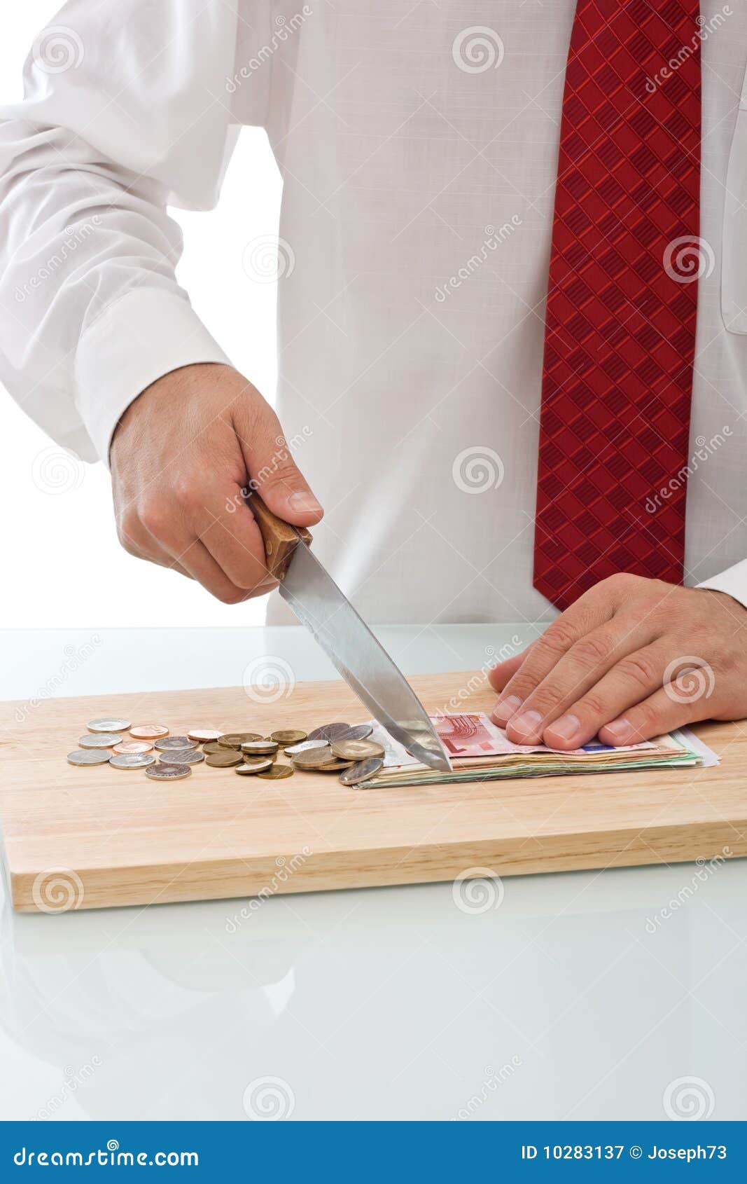 Businessman Cutting the Currency Stock Image - Image of parcel, knife ...