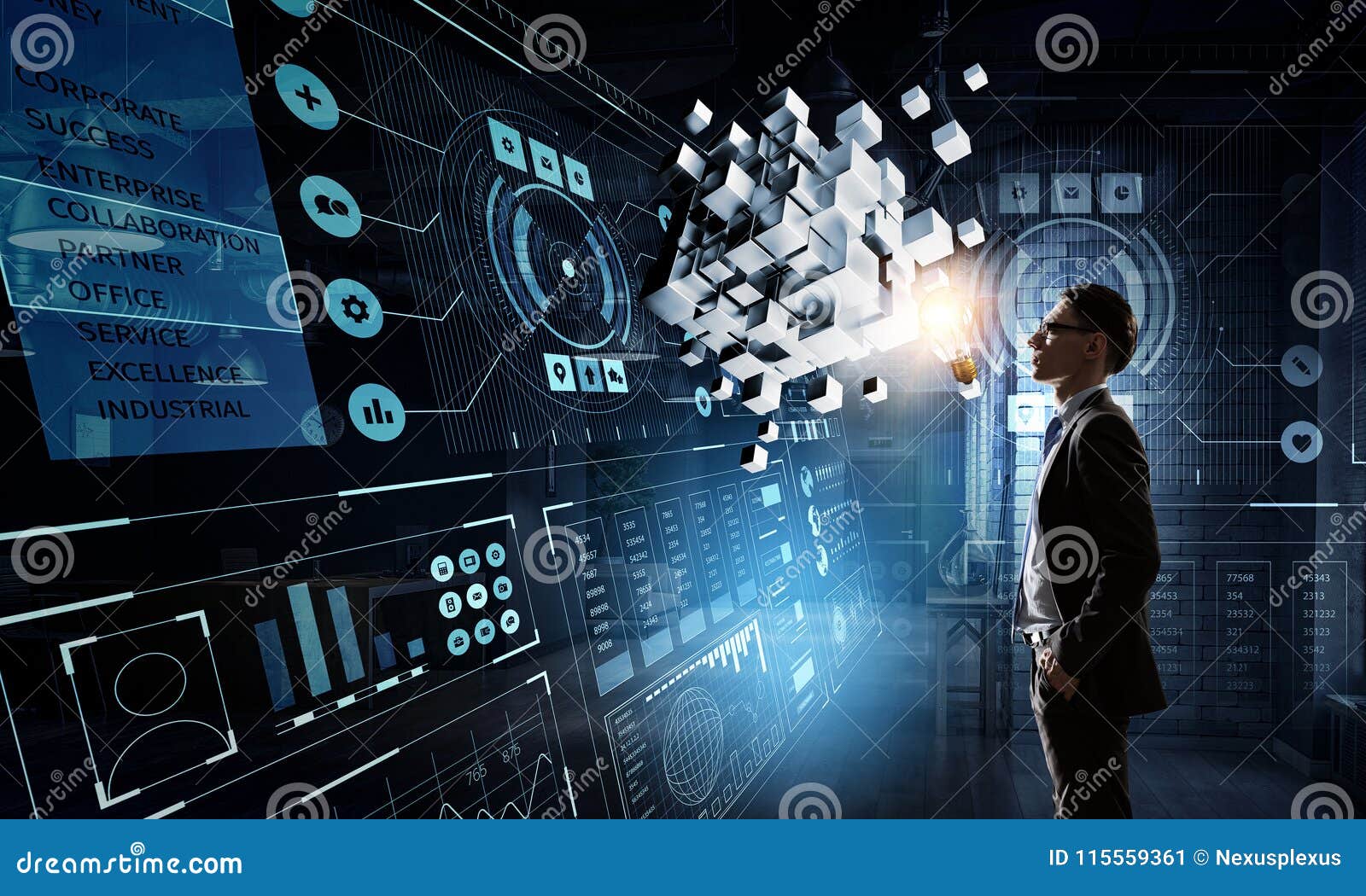 Innovative Technologies Integration. Mixed Media Stock Image - Image of ...