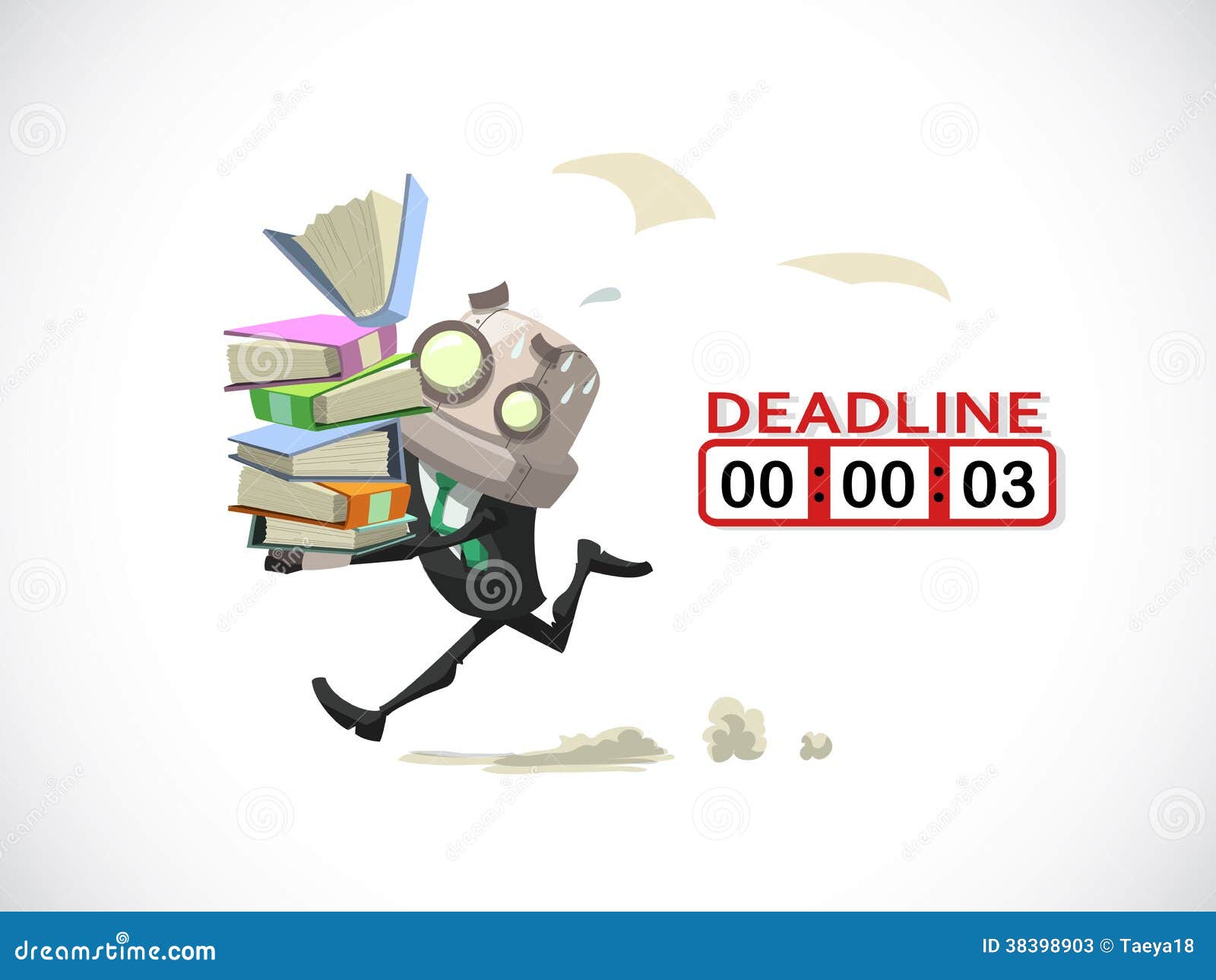 Businessman deadline stock vector. Illustration of creativity - 38398903