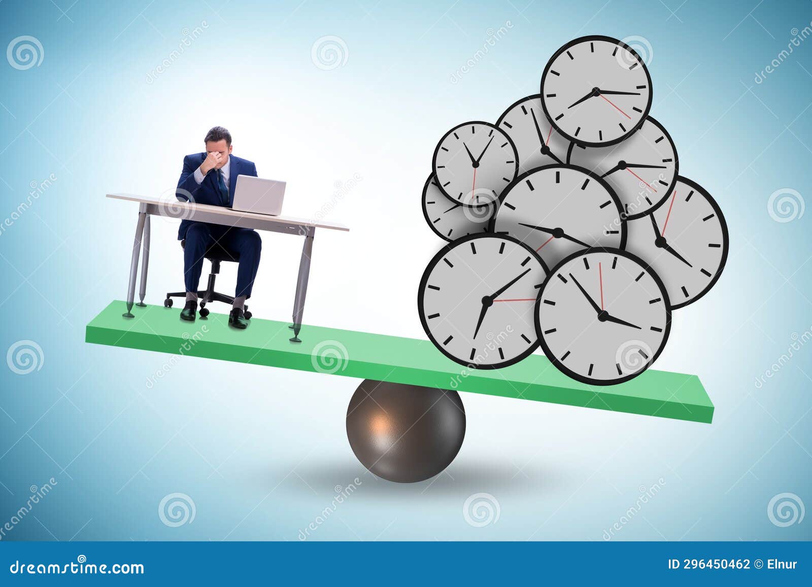 Businessman in Deadline and Time Pressure Concept Stock Photo - Image ...