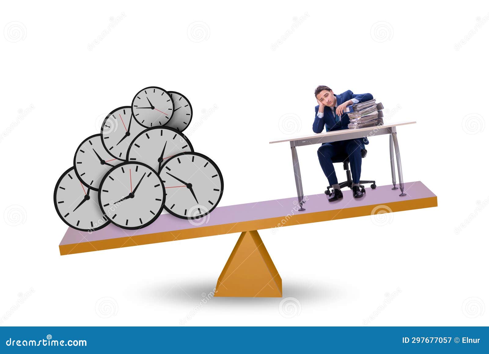 Businessman in Deadline and Time Pressure Concept Stock Image - Image ...