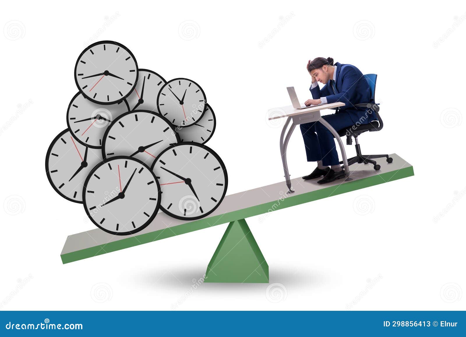 Businessman in Deadline and Time Pressure Concept Stock Image - Image ...