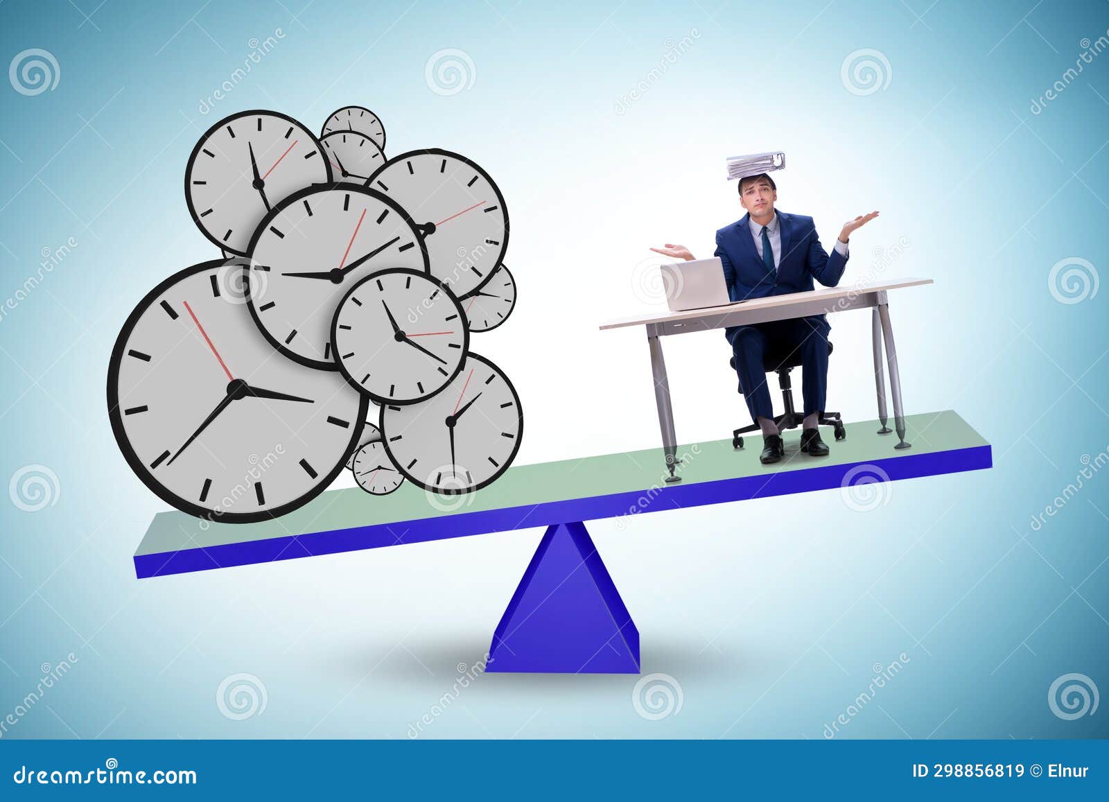 Businessman in Deadline and Time Pressure Concept Stock Image - Image ...