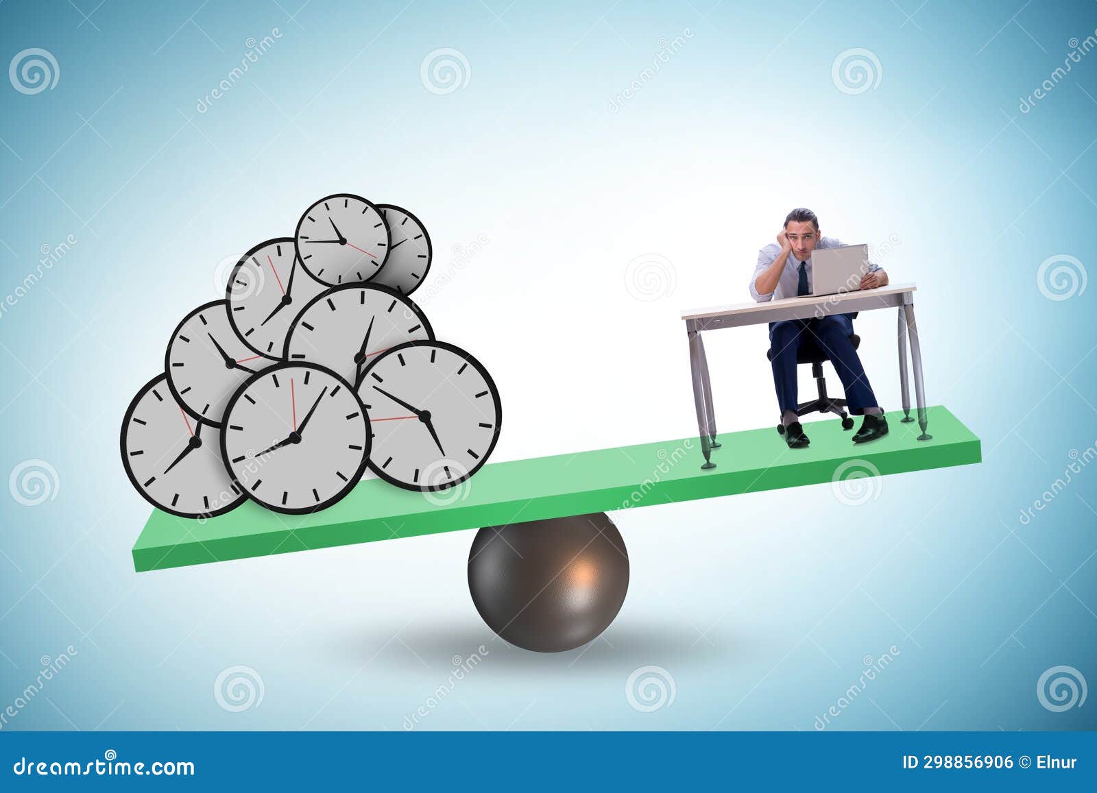 Businessman in Deadline and Time Pressure Concept Stock Photo - Image ...