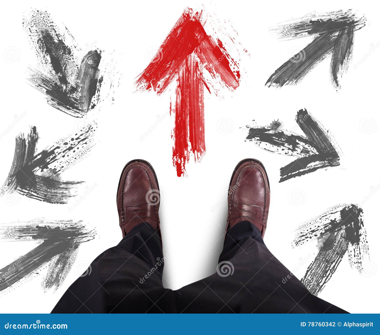 Businessman Decided Right Direction Stock Photo - Image of business ...