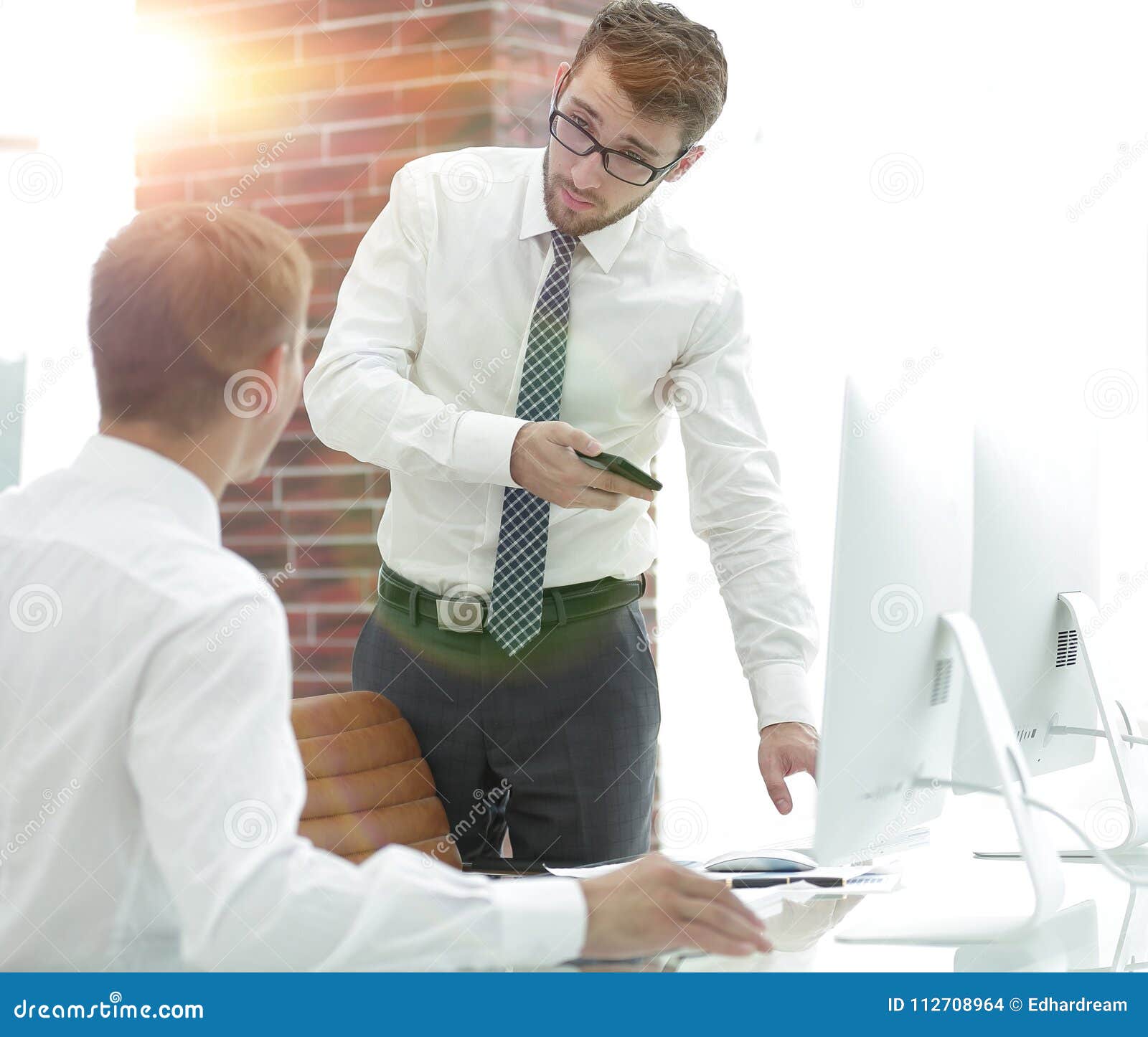 Businessman Decides To Work Problems Stock Photo - Image of partners ...