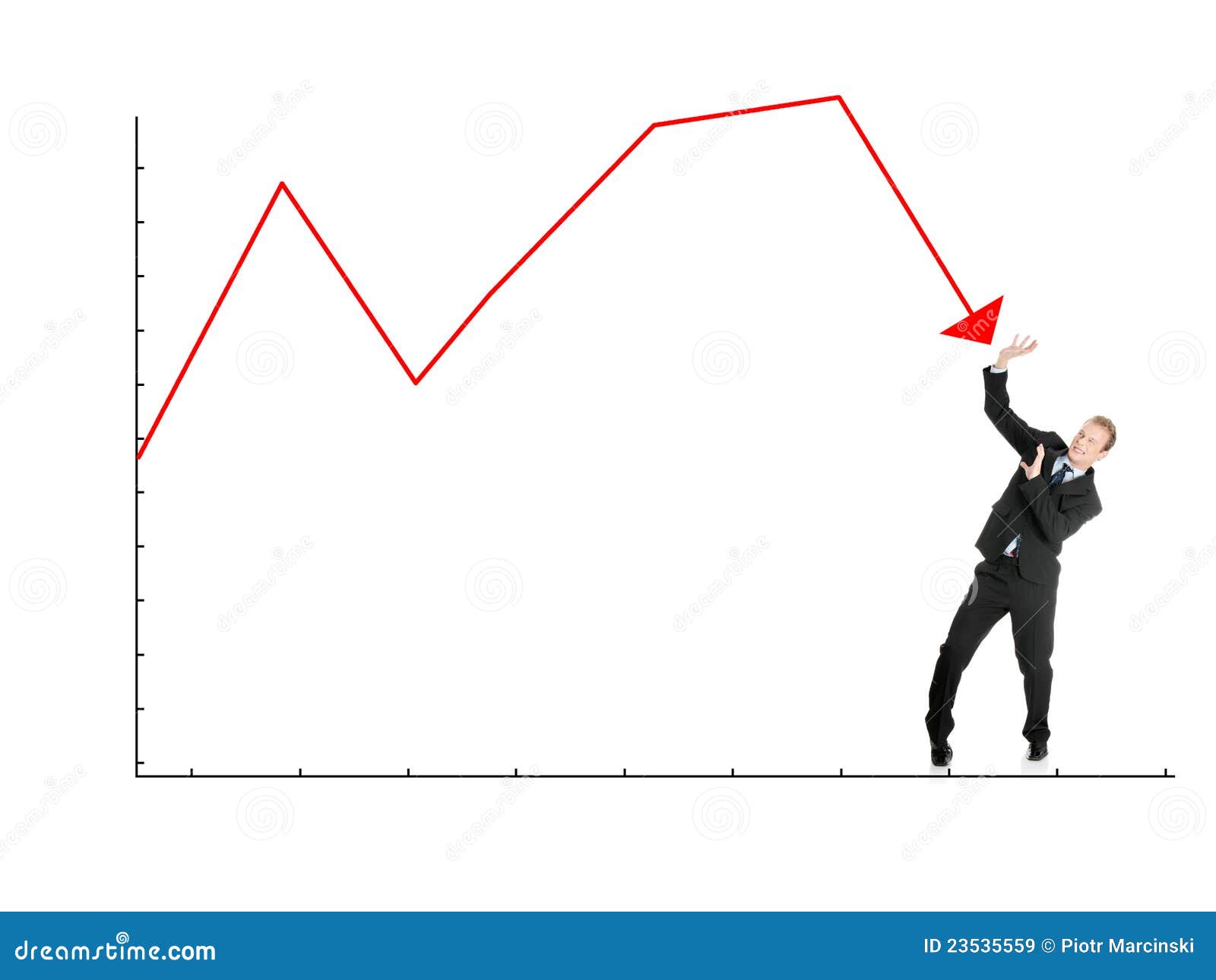 Falling Graph In The Form Of Gold Coins On A Black Background. Stock ...