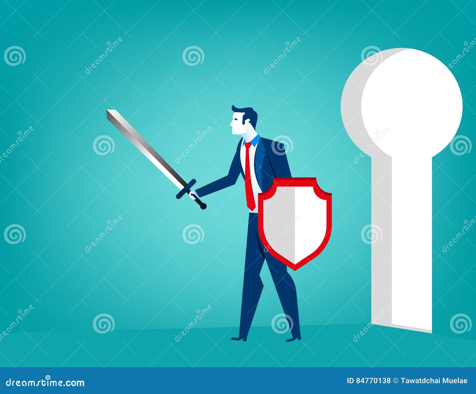 Businessman defending stock vector. Illustration of door - 84770138 Businessman defending stock vector. Illustration of door - 84770138