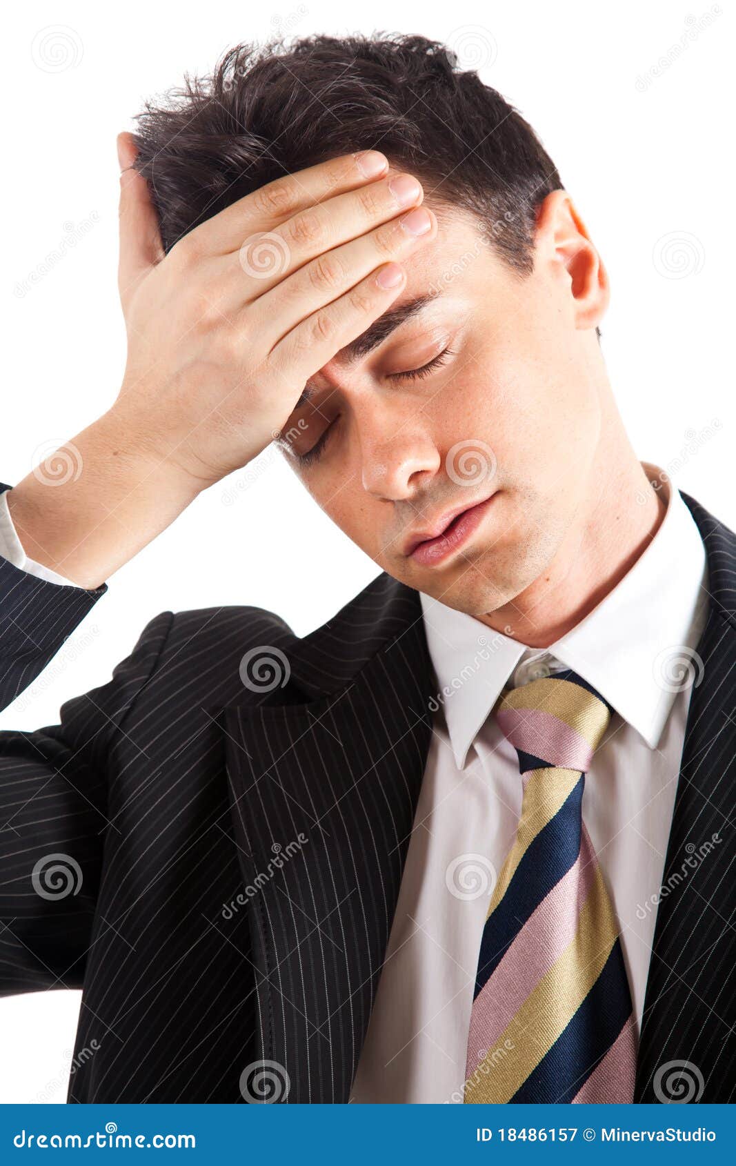 Businessman despairing stock image. Image of expression - 18486157