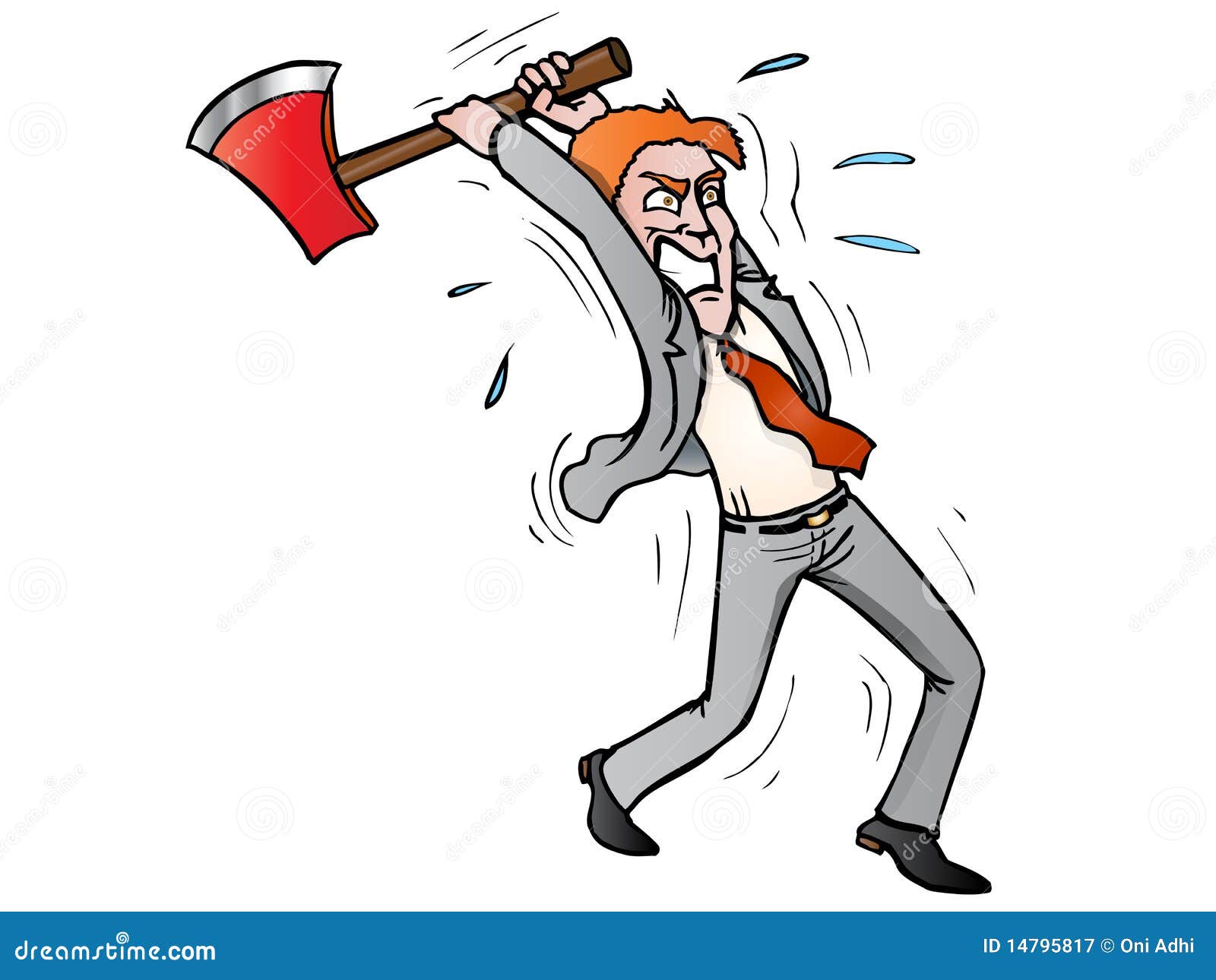 Businessman Destroying Something Stock Illustration - Illustration of ...
