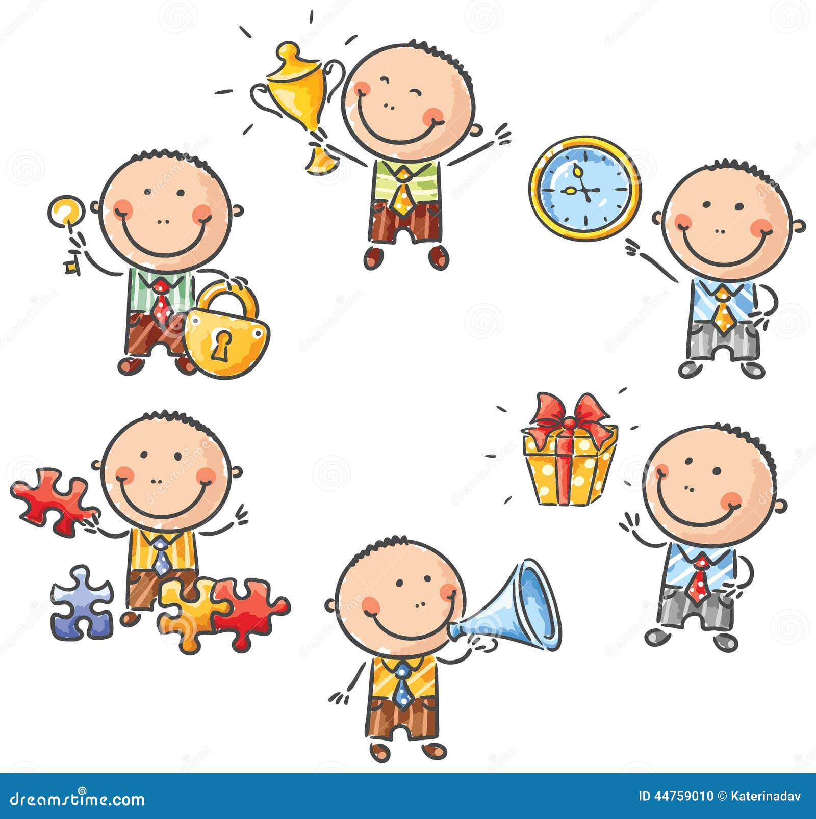 Clock Puzzle Background Cartoon Vector | CartoonDealer.com #209888817