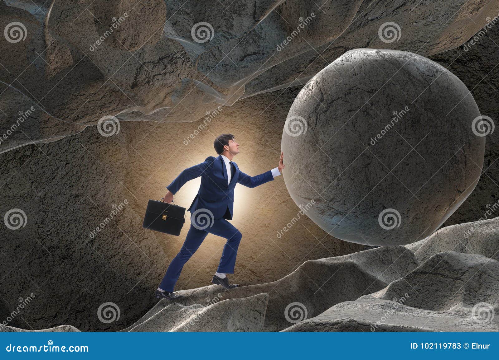 The Businessman in Difficult Challenge Concept Stock Image - Image of ...