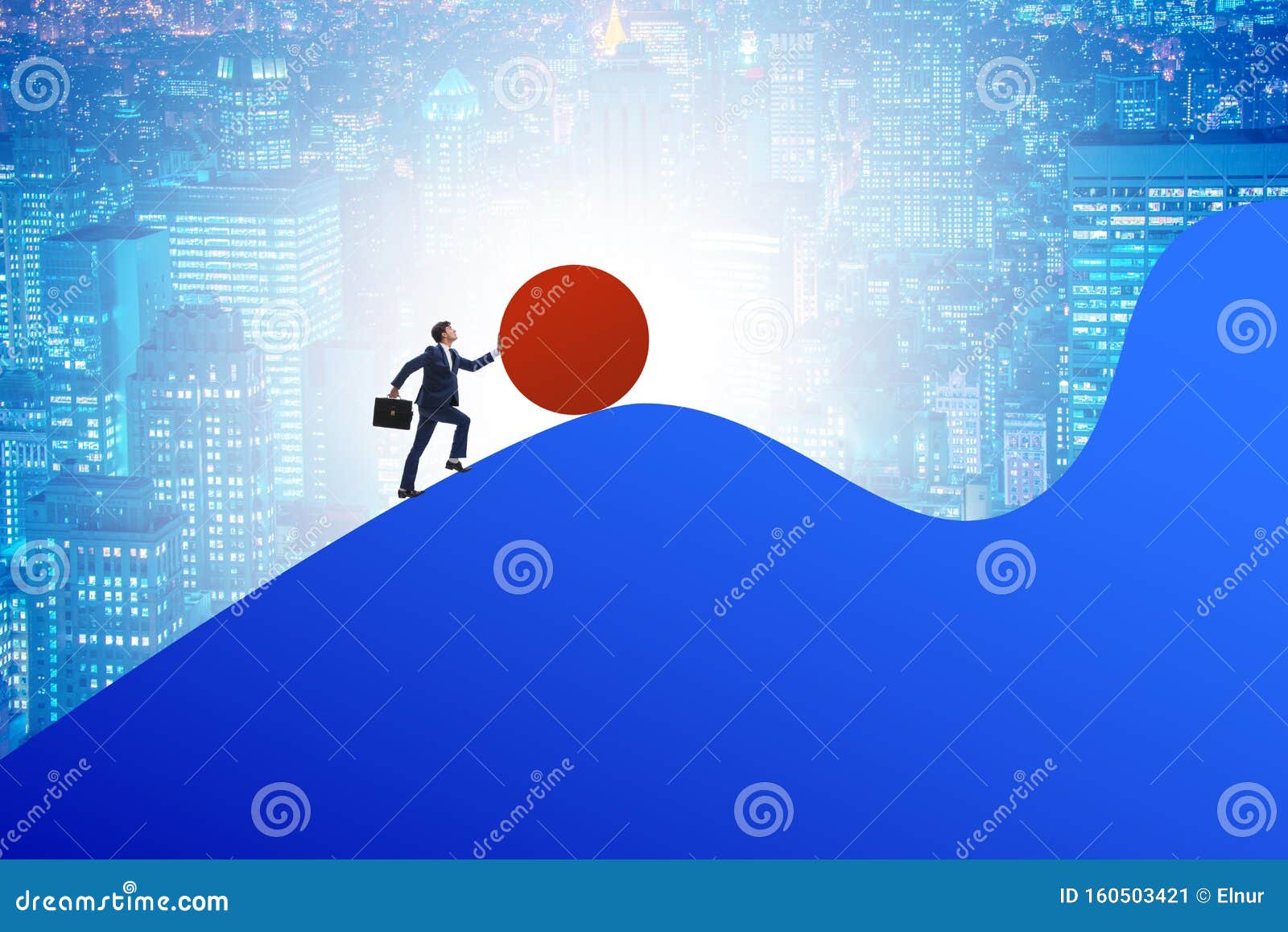 Businessman in Difficult Challenge Concept Stock Image - Image of ...