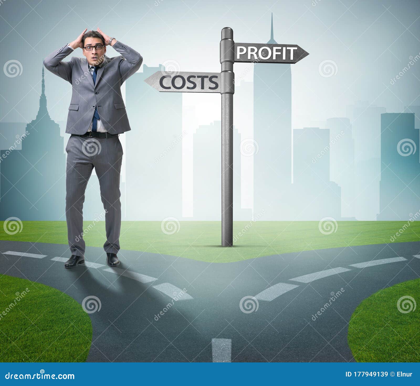 Businessman in Difficult Choice Concept Stock Image - Image of ...