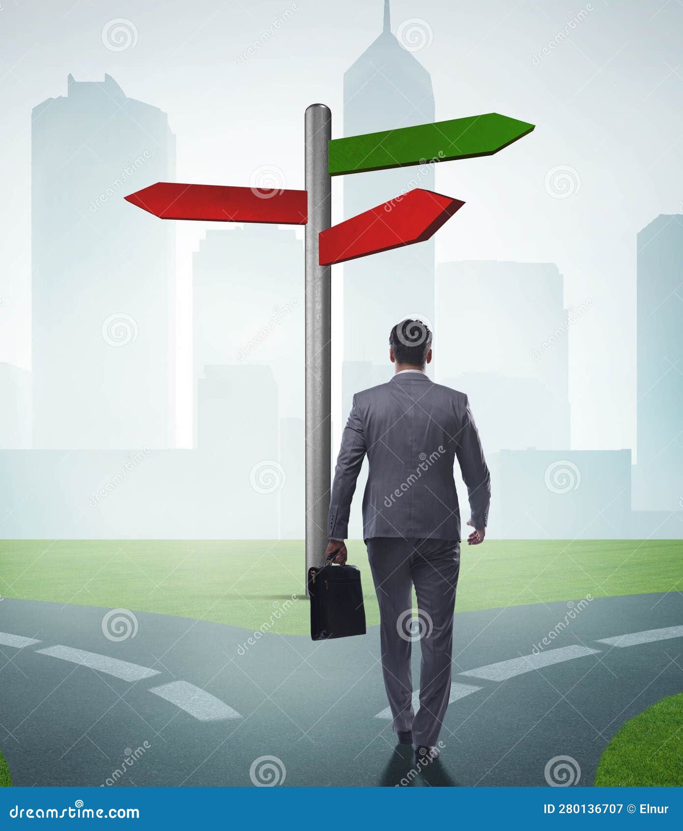 Businessman in Difficult Choice Concept Stock Image - Image of ...