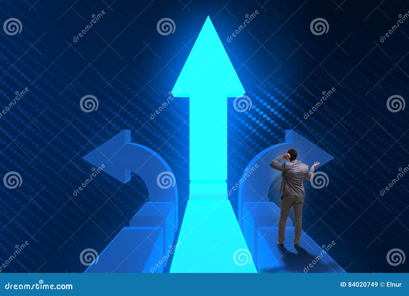 The Businessman in Difficult Choice Concept Stock Illustration ...