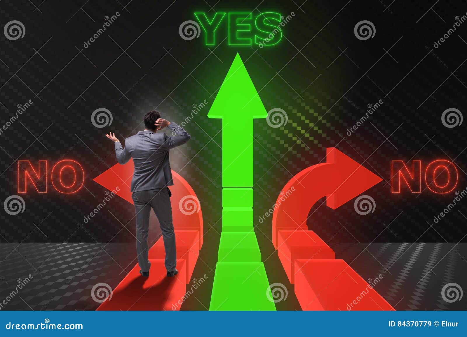 The Businessman in Difficult Choice Concept Stock Image - Image of ...