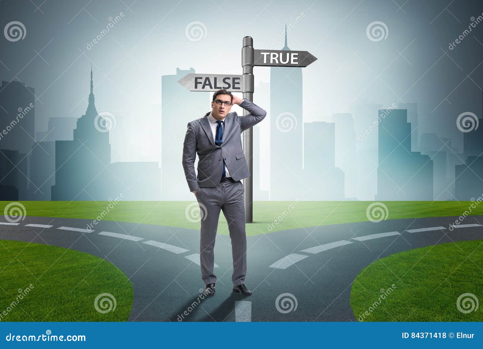 The Businessman in Difficult Choice Concept Stock Photo - Image of ...