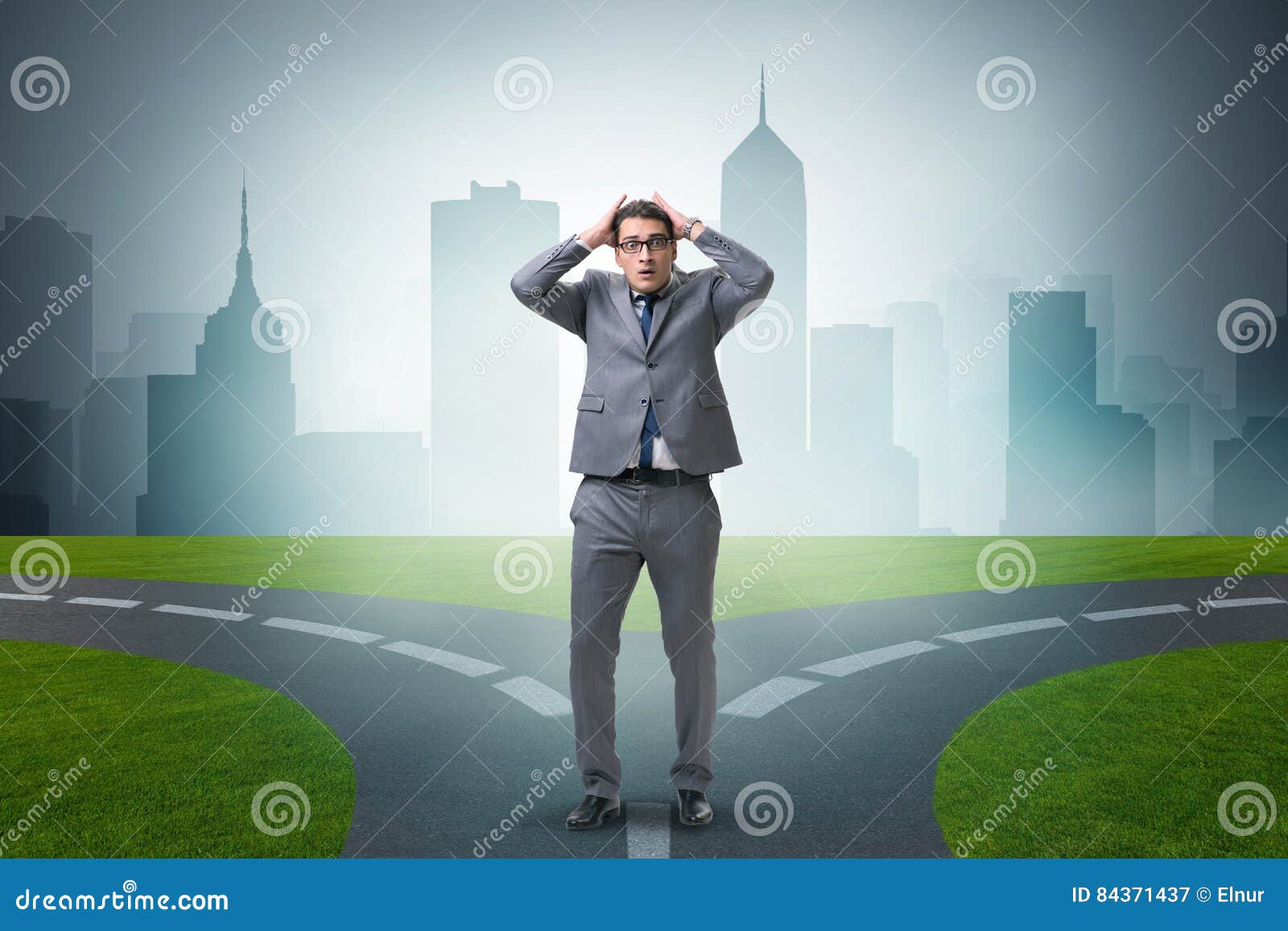 The Businessman in Difficult Choice Concept Stock Image - Image of ...