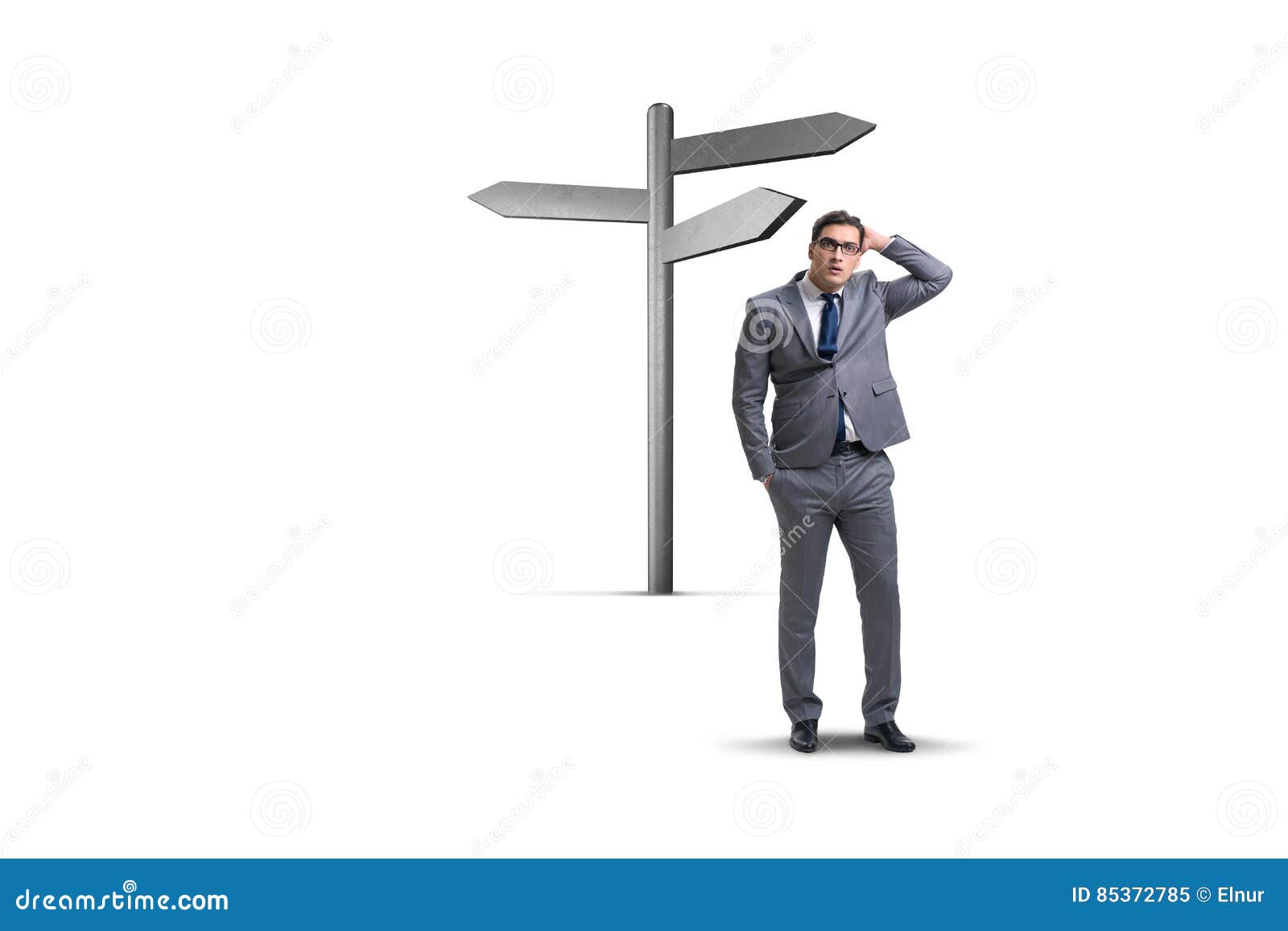 The Businessman in Difficult Choice Concept Stock Image - Image of ...
