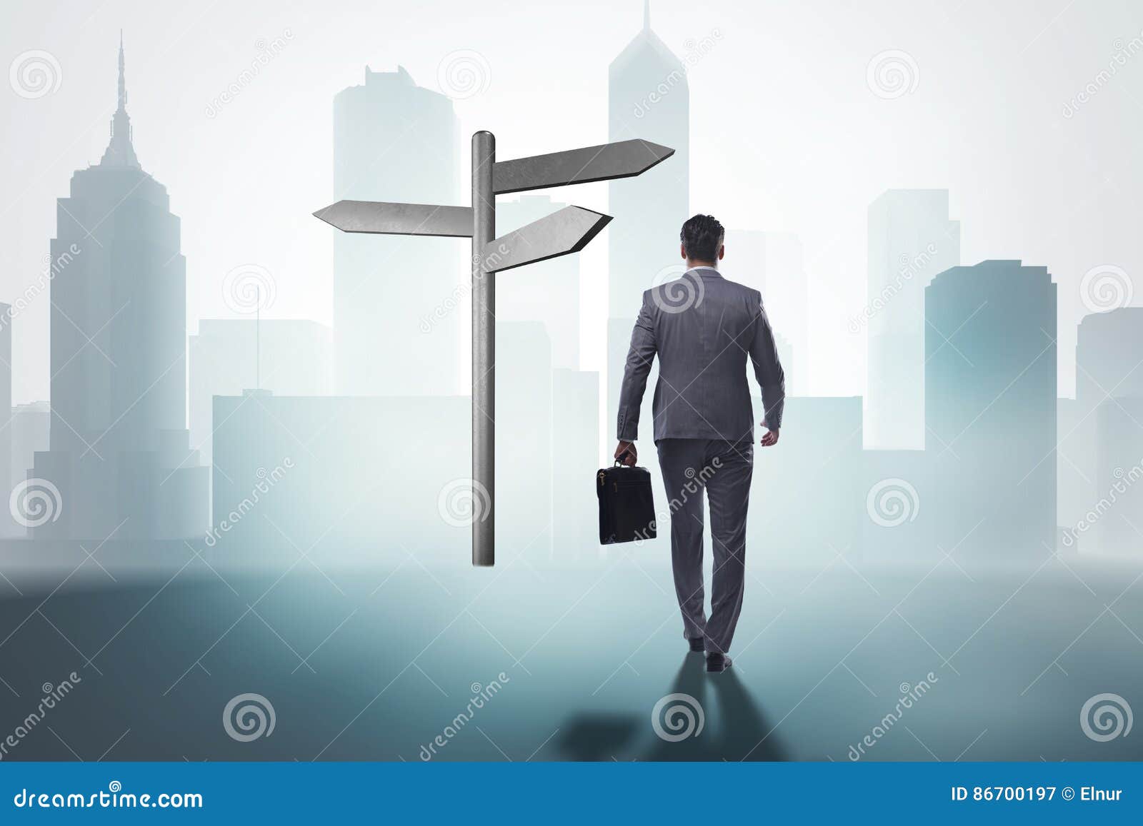 The Businessman in Difficult Choice Concept Stock Image - Image of path ...