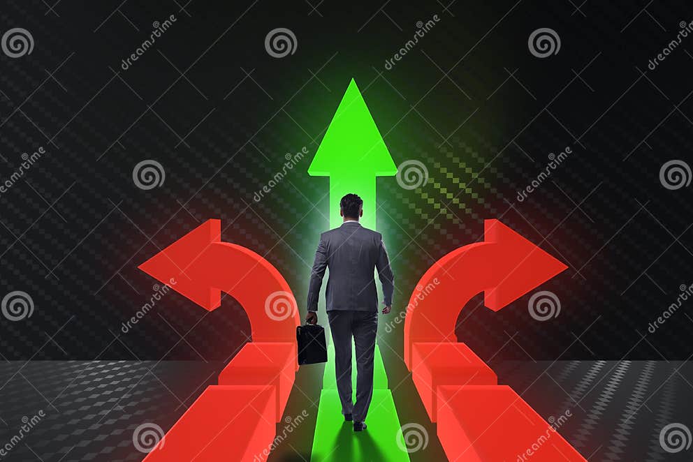 The Businessman in Difficult Choice Concept Stock Illustration ...