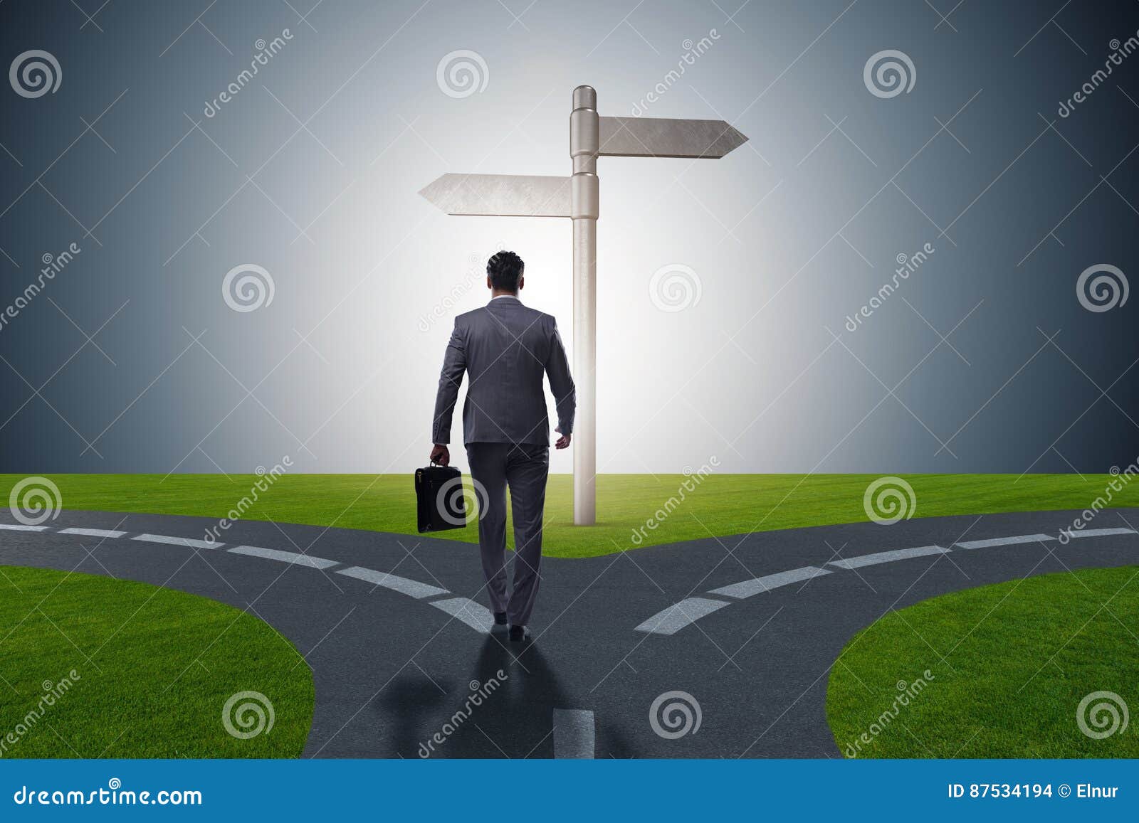 The Businessman in Difficult Choice Concept Stock Photo - Image of ...