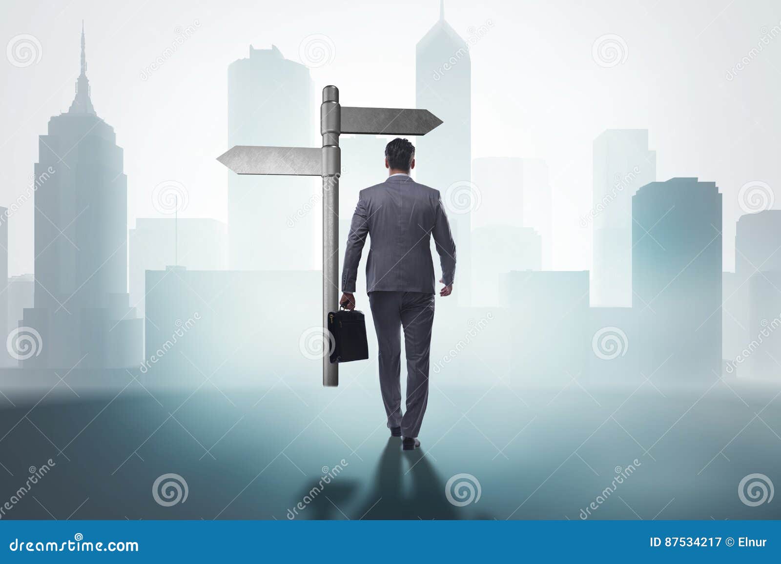 The Businessman in Difficult Choice Concept Stock Image - Image of ...