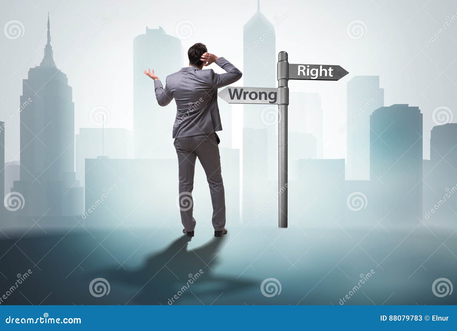 The Businessman in Difficult Choice Concept Stock Image - Image of ...
