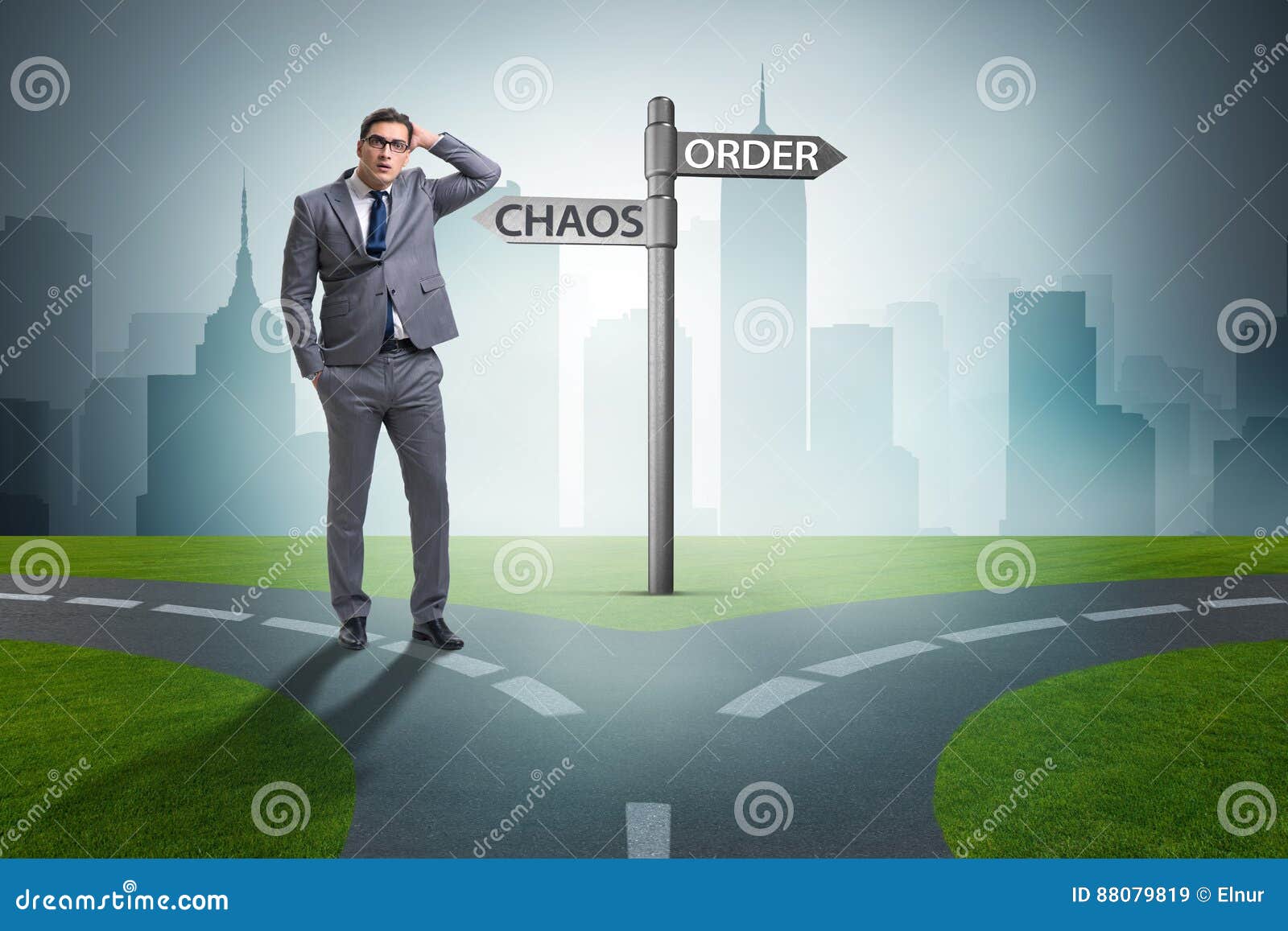 The Businessman in Difficult Choice Concept Stock Illustration ...