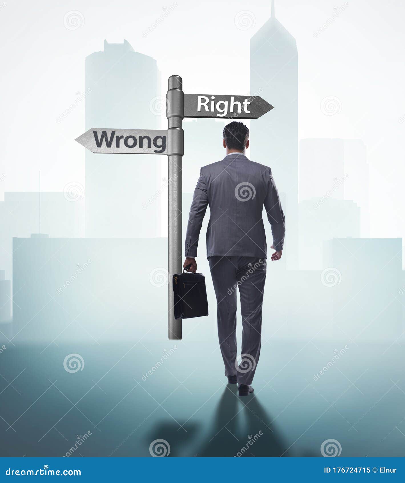 Businessman in Difficult Choice Concept Stock Image - Image of concept ...